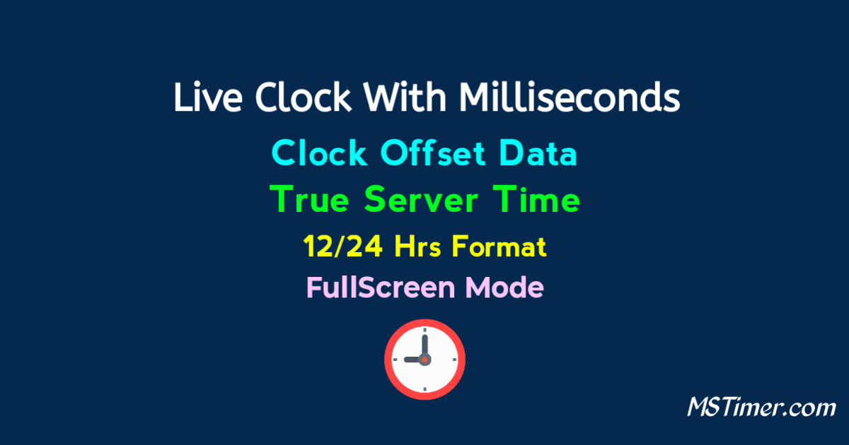 MS Timer - Online Digital Clock With Milliseconds